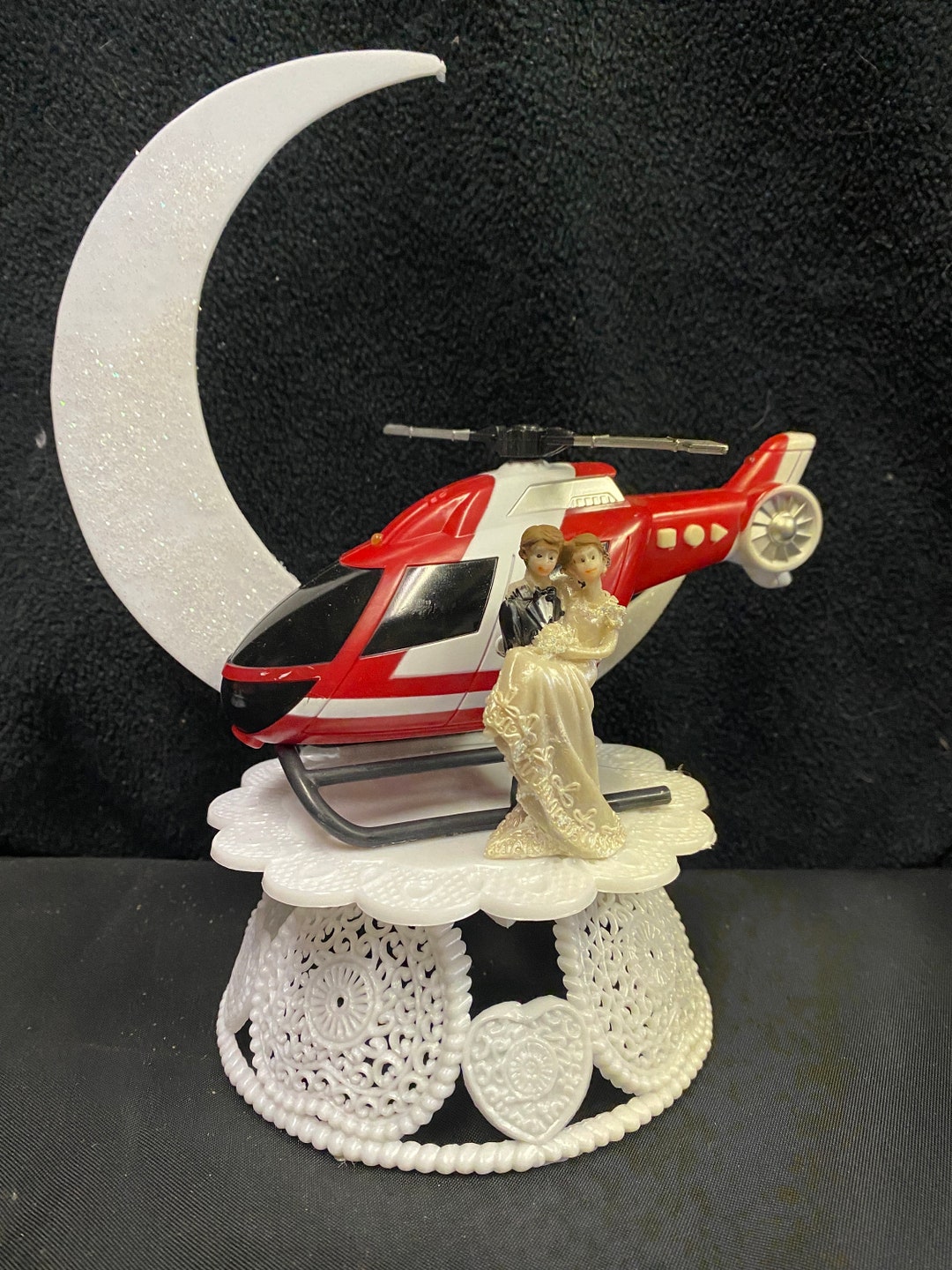 Helicopter Fire Police Medical Service Wedding Cake Topper Grooms Cake ...