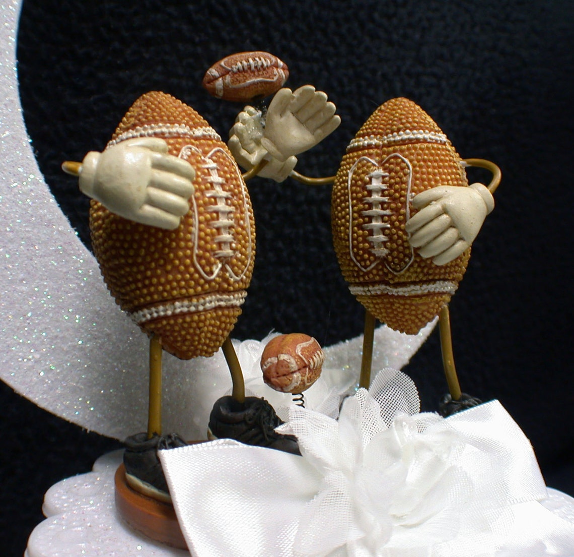 Football Lovers Ball Wedding Cake Topper Touch Down 1 Sports - Etsy