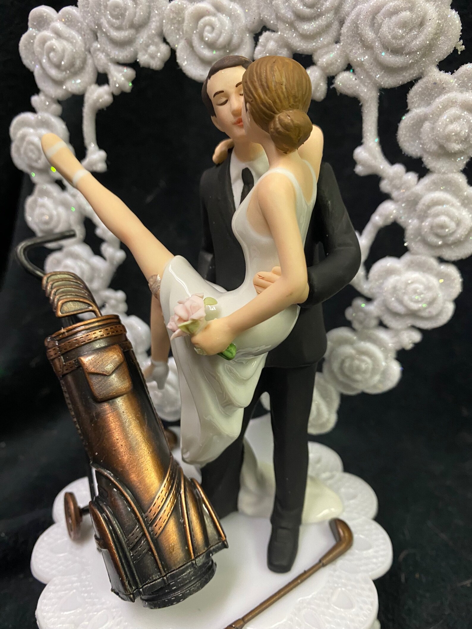 Porcelain Golfer Wedding Cake Topper Funny Groom Top Golf - Etsy