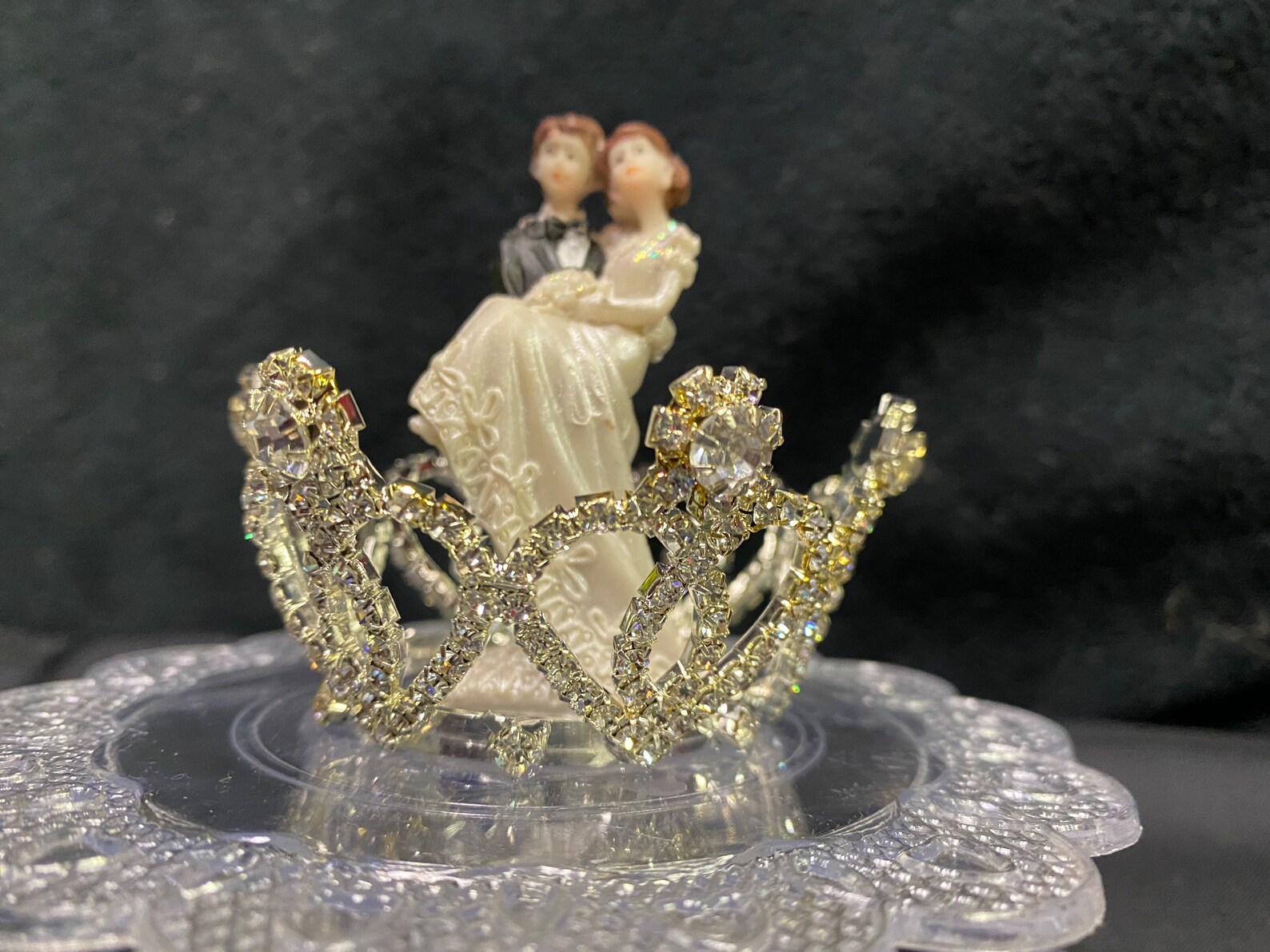Princess Crown Wedding Cale Topper Fairytale Rhinestone - Etsy