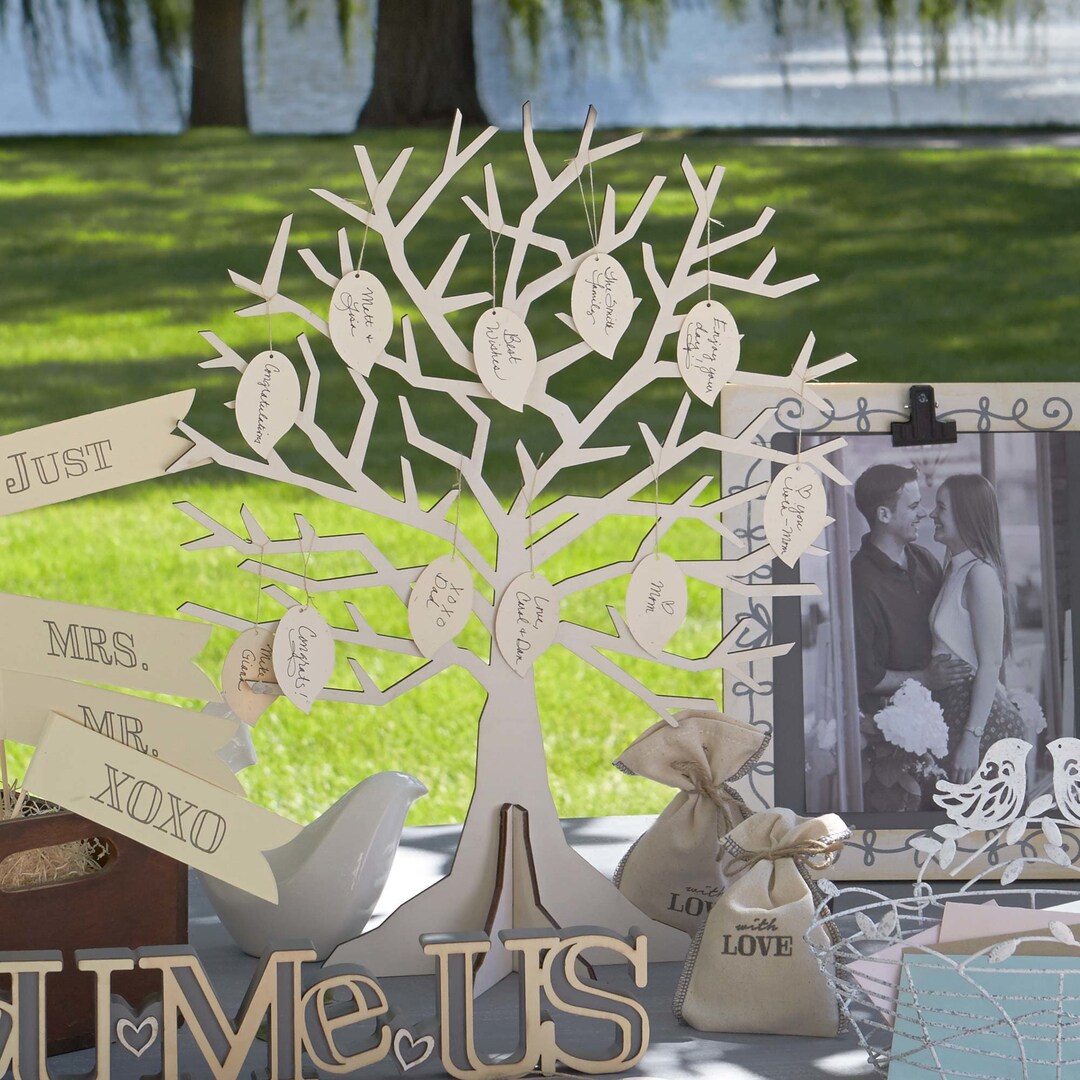 Well Wishes Tree Centerpiece Wedding Guest Book Replacement or Table ...