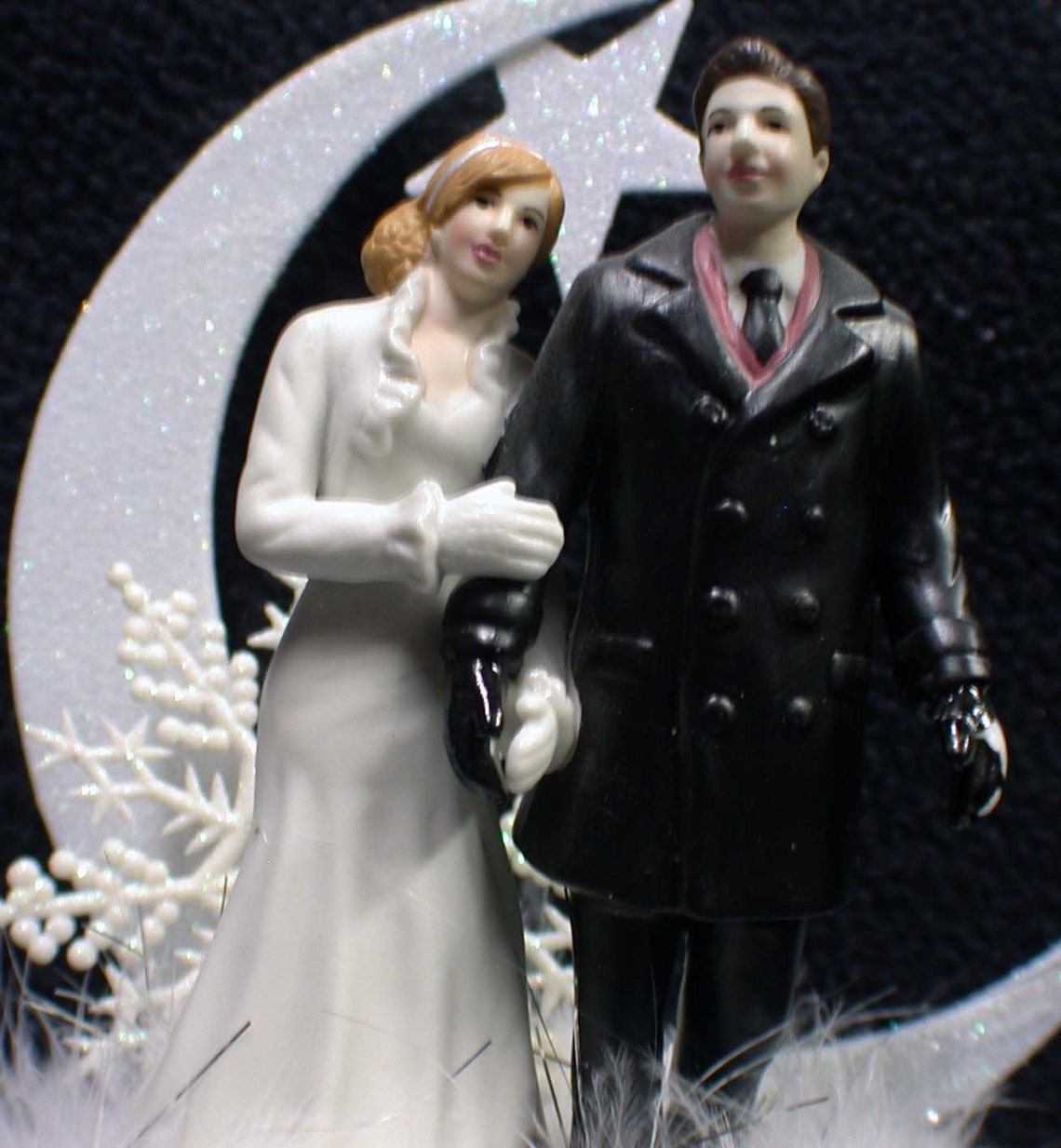 Winter Wonderland Wedding Cake Topper Snow Christmas Tree. Snow Flakes ...