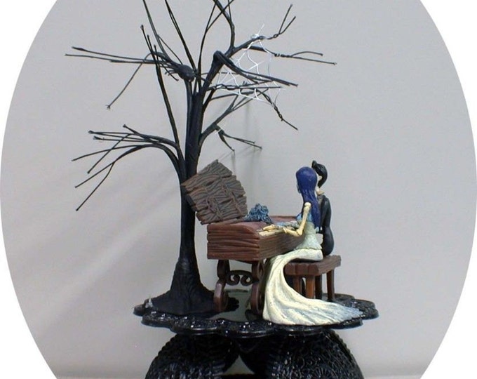 Corpse Bride & Victor Wedding Cake Topper Tim Burtons TREE - Etsy