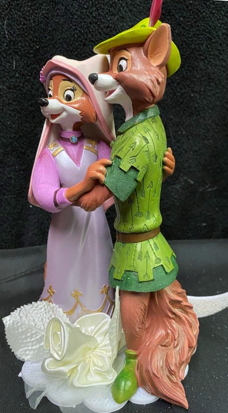 NEW From DISNEY Robin Hood & Maid Marian Wedding Cake Topper. - Etsy