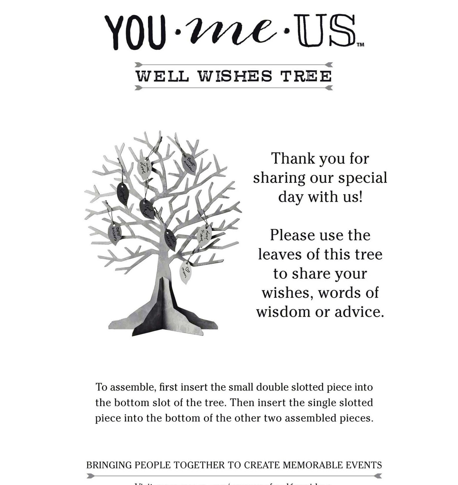 Well Wishes Tree Centerpiece Wedding Guest Book Replacement or - Etsy