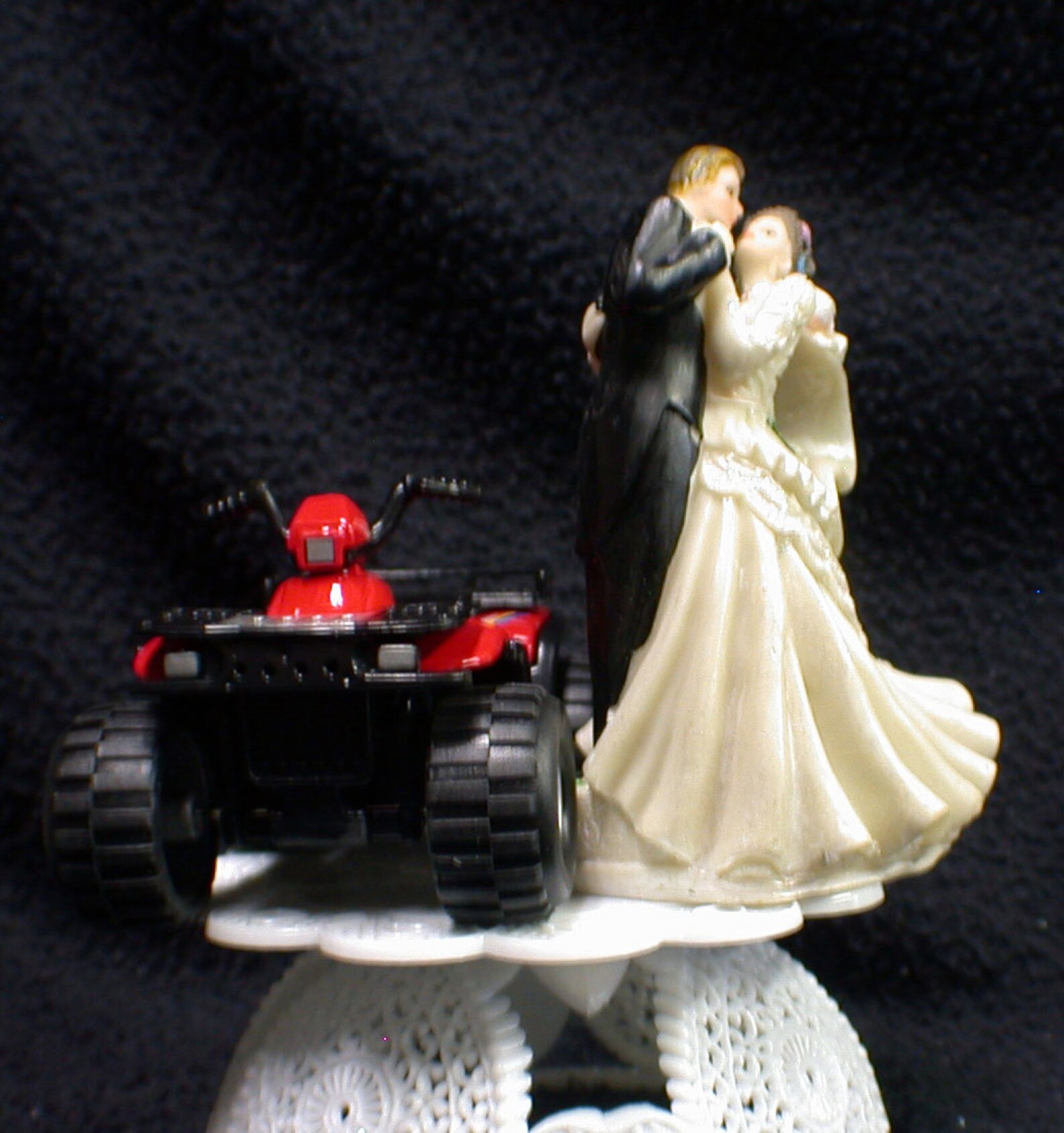 SEXY Red, Black or Blue Quad ATV off Road 4 WHEELER Wedding Cake Topper ...