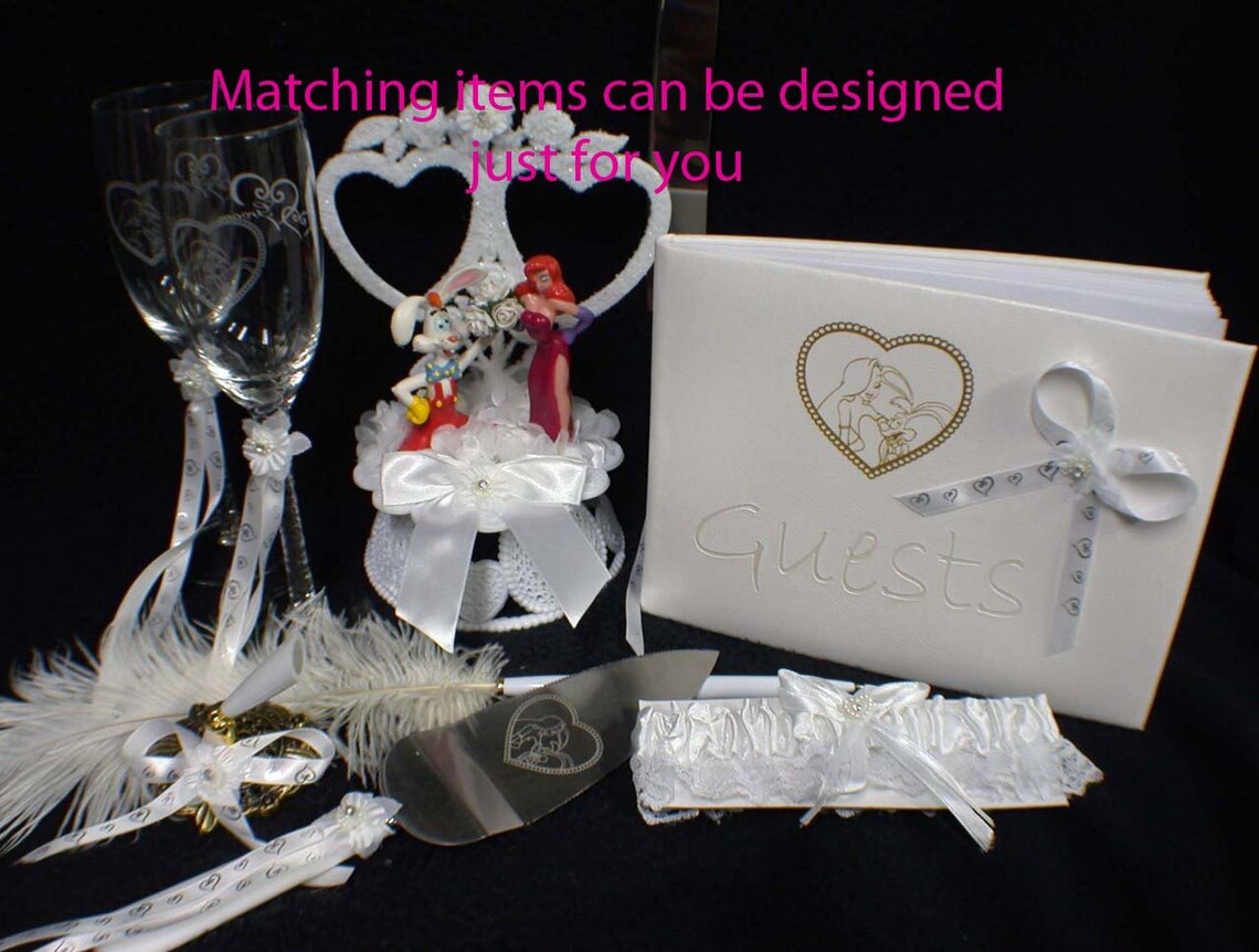 Sexy Jessica and Roger Rabbit Wedding Cake Topper Funny Looneys Tunes ...