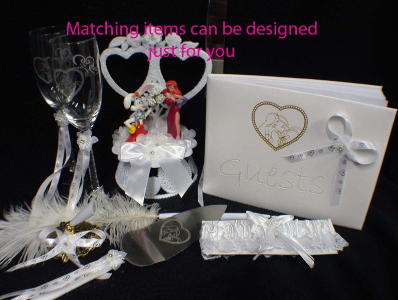 Sexy Jessica and Roger Rabbit Wedding Cake Topper Funny Looneys Tunes ...