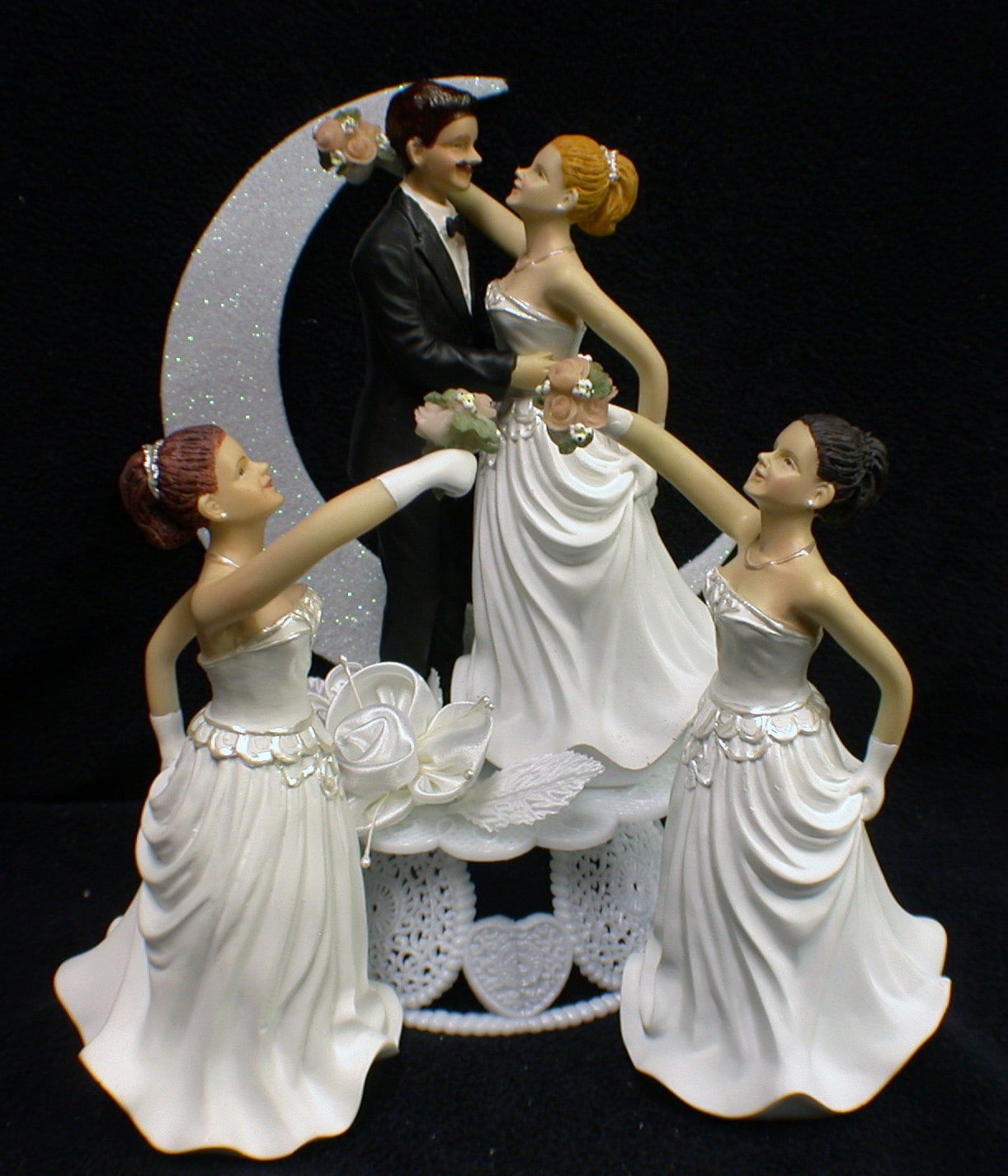 Mustache Groom YOU PICK Blond Brunette or Red Hair Bride | Etsy