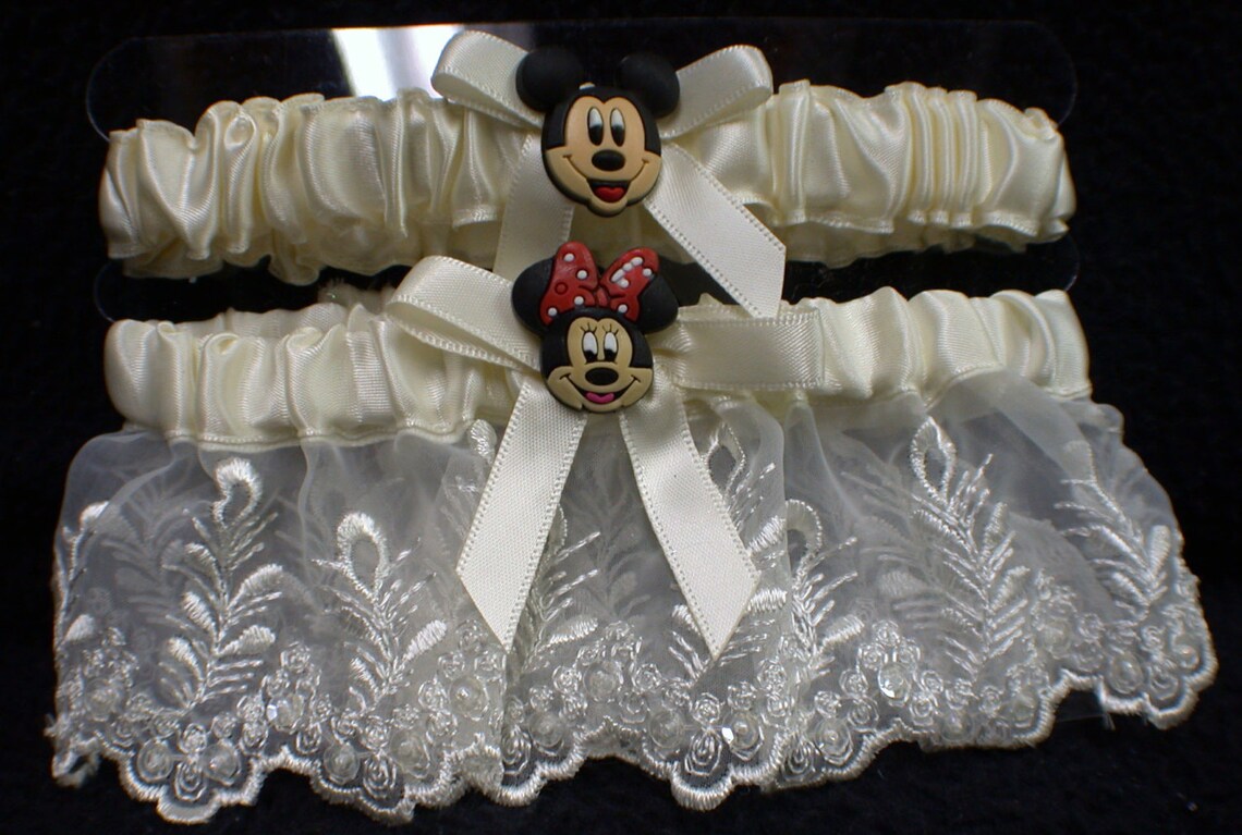 DISNEY Mickey Minnie Mouse Wedding Garter Arm Band Lot Small - Etsy