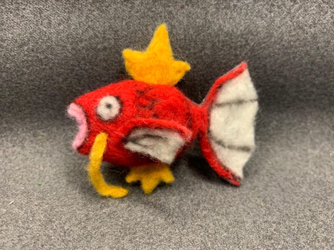 Magikarp Pokémon Handmade Needle Felted Magnet - Pokémon Fridge ...