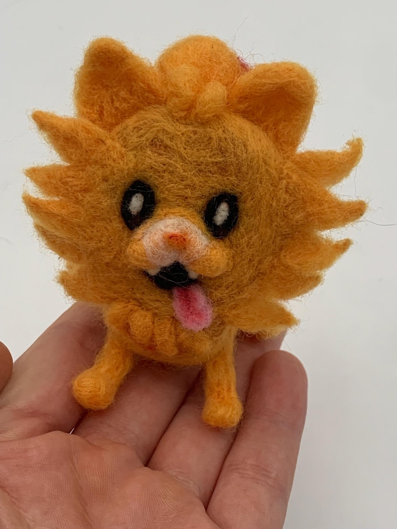 Pombon, Gecqua, Browt - Handmade Pokémon Felted Figure - Merino Wool ...