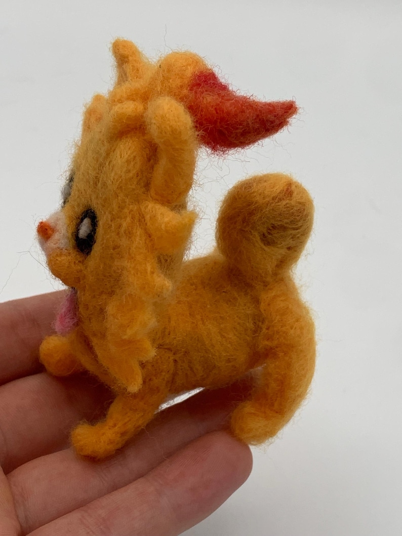 Pombon, Gecqua, Browt - Handmade Pokémon Felted Figure - Merino Wool ...