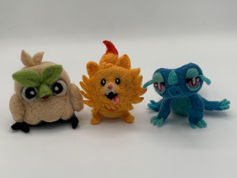Pombon, Gecqua, Browt - Handmade Pokémon Felted Figure - Merino Wool ...