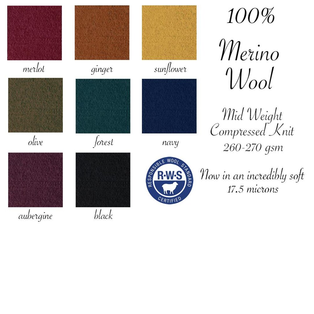 Mid Weight Merino Wool Fabric Sold by the HALF Yard 100 Percent Wool - Etsy