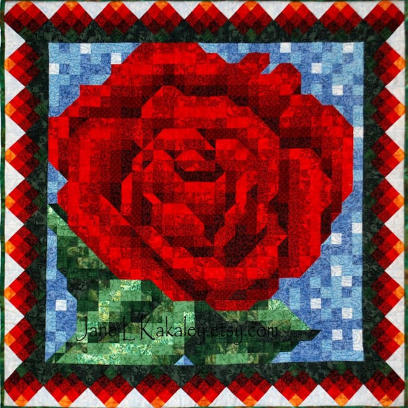 Rose Quilt Pattern - Etsy