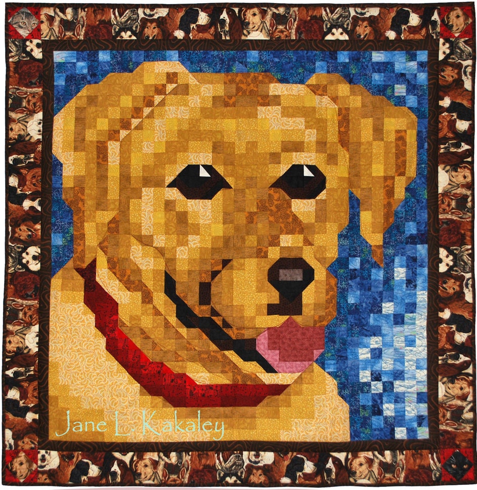 Quilt Pattern - the Cody Quilt (yellow Lab Mosaic) Quilt Pattern ...