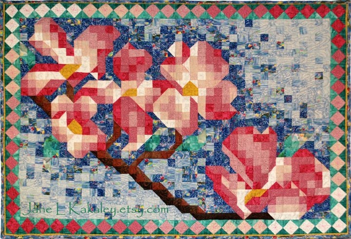 Quilt Pattern - PDF - Dogwood Mosaic Quilt Pattern - Immediate Download ...