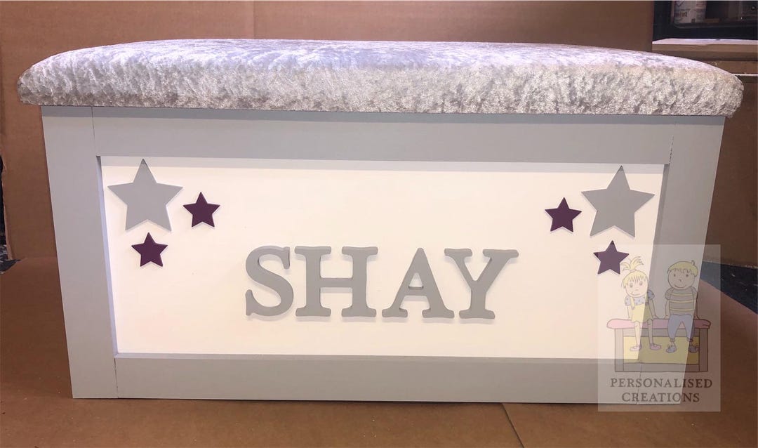 Personalised Children's Toy Box - Cluster Stars - Etsy
