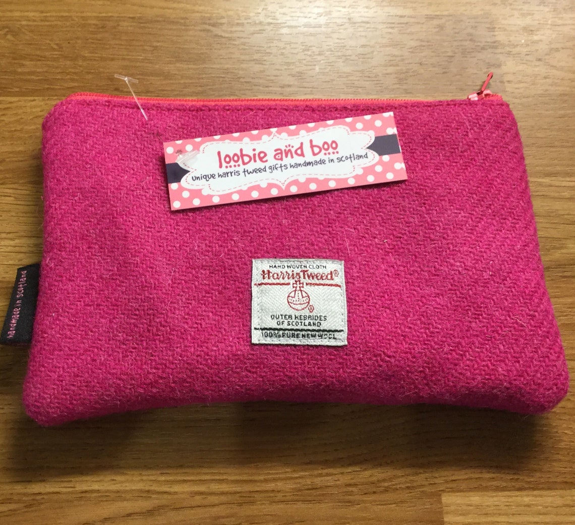 Jack Russell Purse Pink Harris Tweed Dog Zipper Purse Make - Etsy