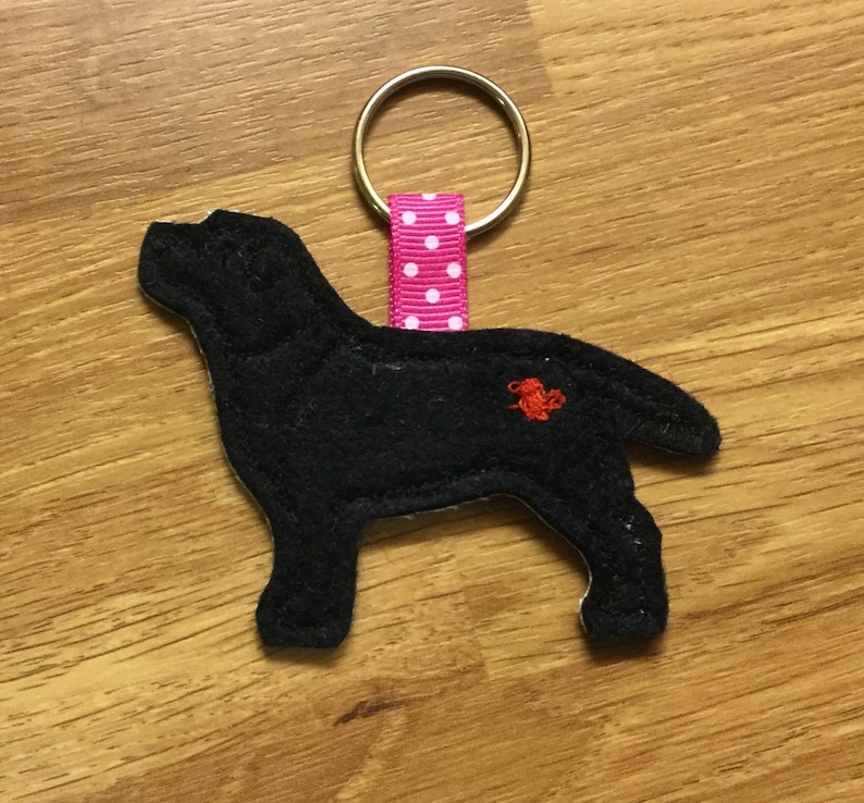 Chocolate Labrador Keyring Brown Lab Keyfob Embroidered - Etsy UK