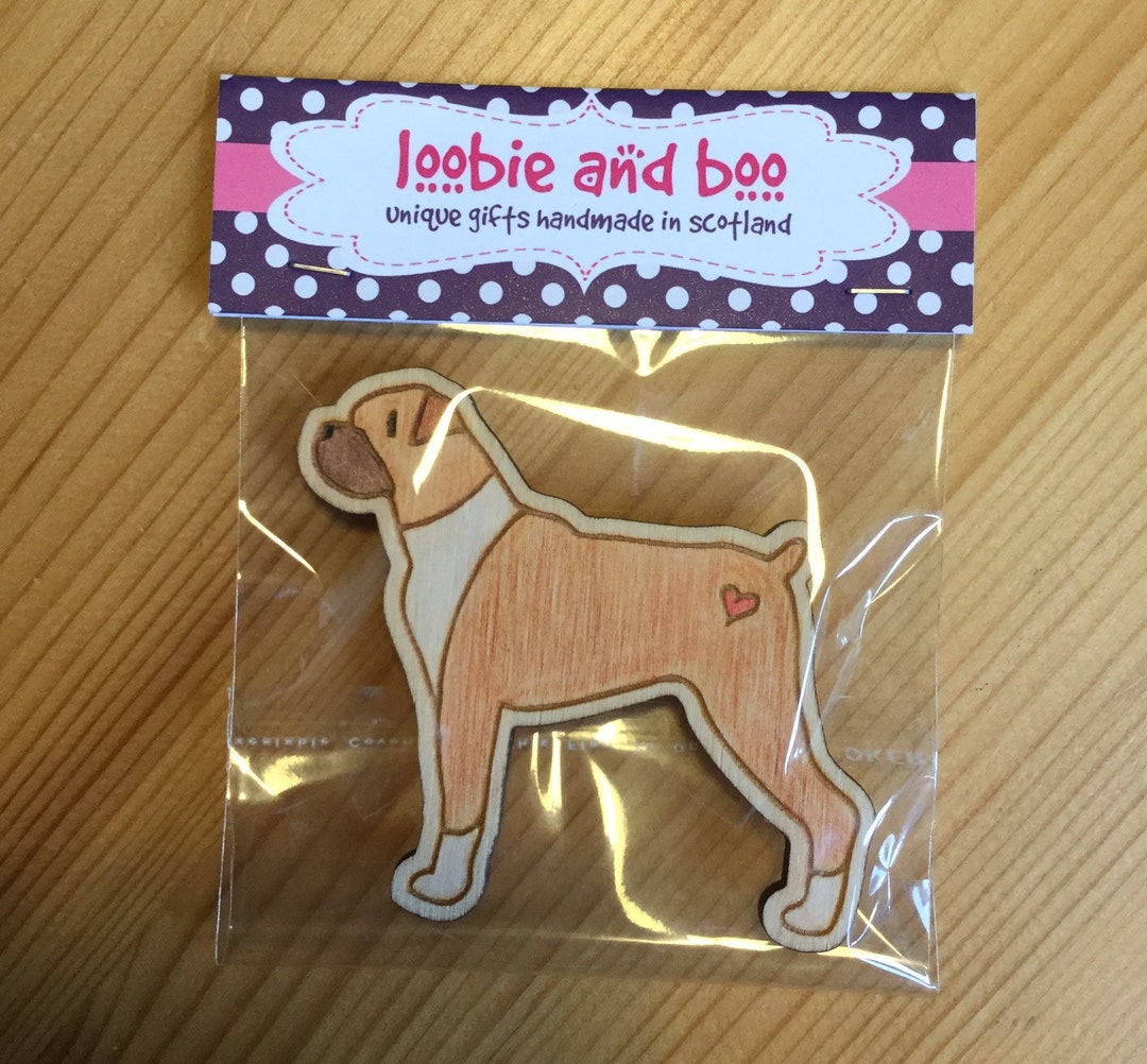 Boxer Dog Brooch Pin, Laser Cut Wooden Brooch, Boxer Dog Pin, Boxer ...