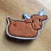 Highland Coo Brooch, Highland Cow Pin, Highland Cow Badge, Embroidered ...