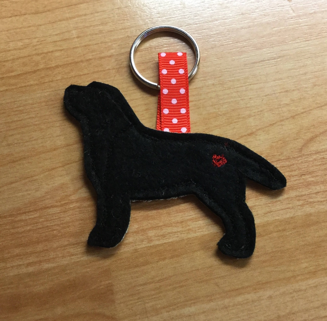 Labrador Keyring Yellow Lab Keyfob Embroidered Labrador - Etsy UK