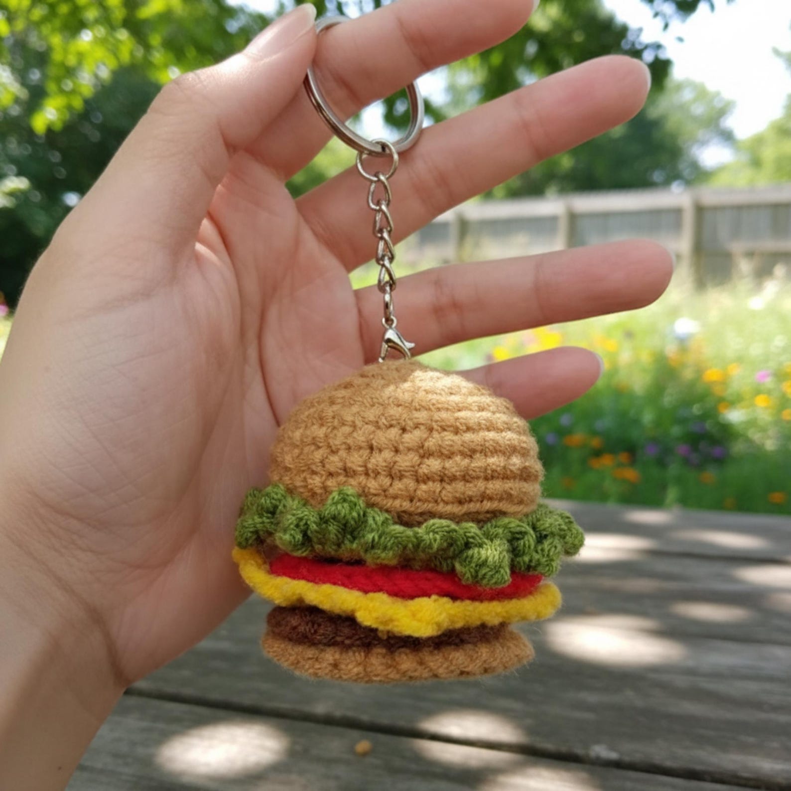 Handmade Crochet Food Keychains: Fruit, Burger, Egg - Buy 1 Get 1 - Etsy