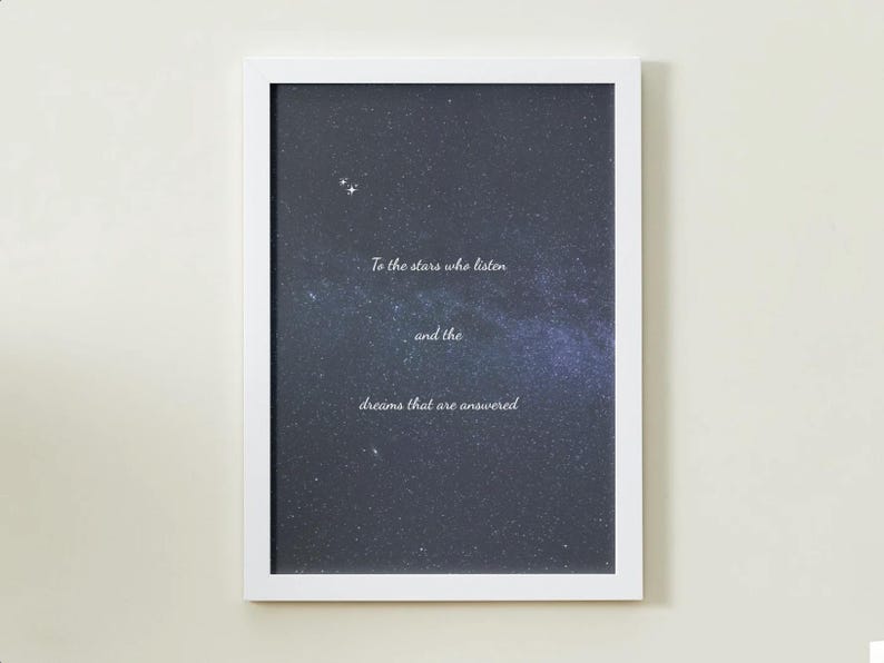 To the Stars Who Listen Velaris Print ACOTAR Print Bookish Art Rhysand ...