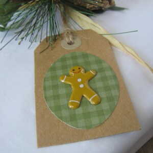 Gingerbread Men Christmas Gift Tags in a Set of 9 / Embellishment Gift ...