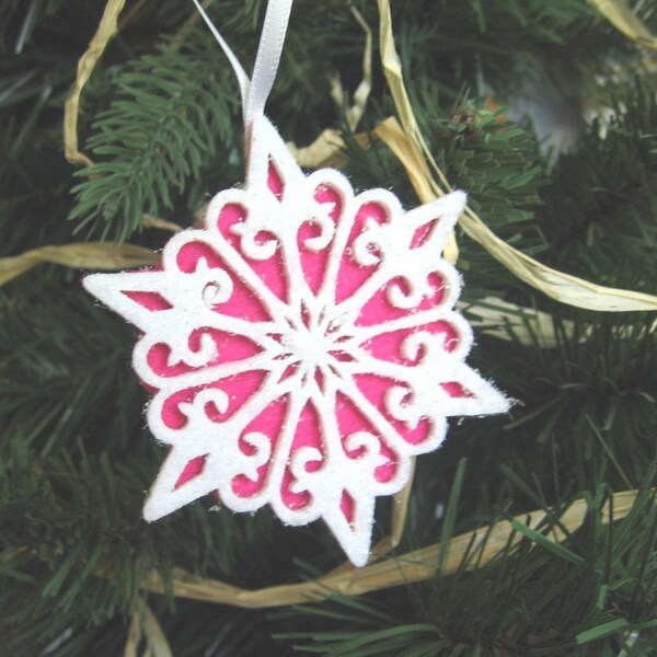 Felt Snowflake Hanging - Etsy