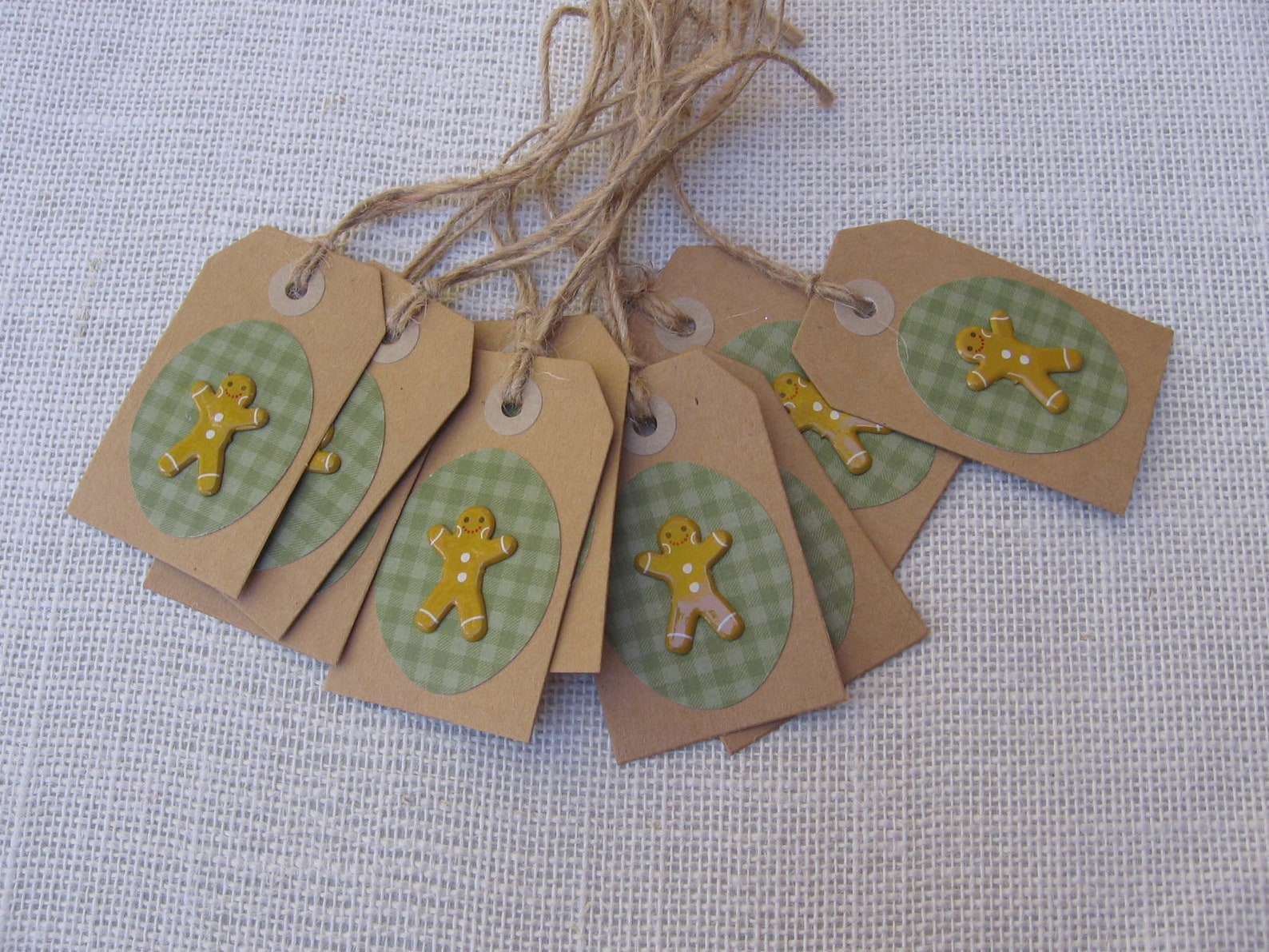 Gingerbread Men Christmas Gift Tags in a Set of 9 / - Etsy