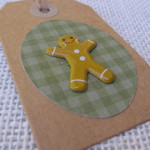 Gingerbread Men Christmas Gift Tags in a Set of 9 / Embellishment Gift ...