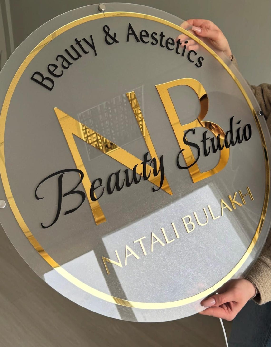 Floating Acrylic Shop Sign, Personalized Business Logo Sign, Custom ...