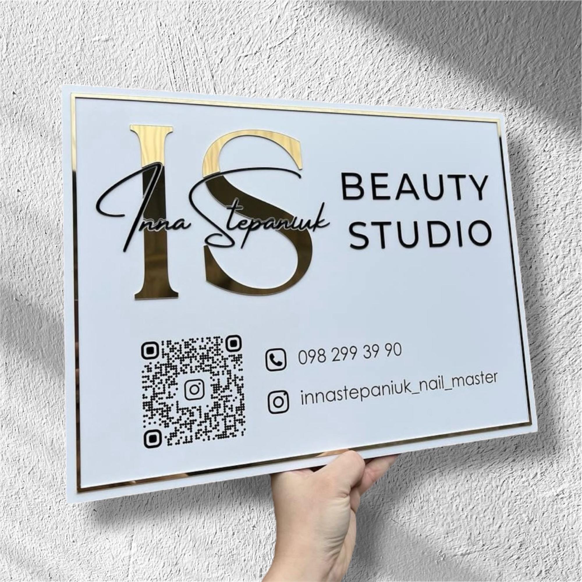 Aesthetic Social Media Display, Modern Beauty Salon Sign, Personalized ...