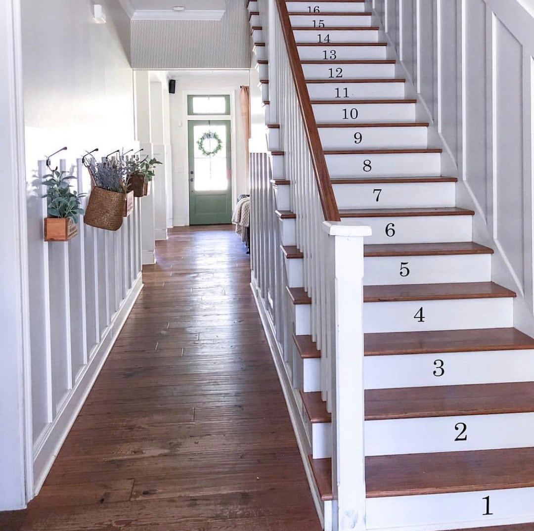 Vinyl Numbers for Stair Risers, Stairway Digit Stickers, Decorative ...