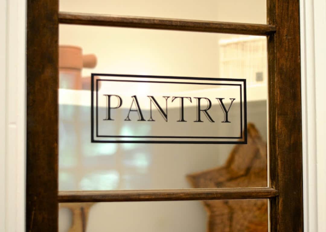 Pantry Vinyl Decal, Pantry Door Decal for Glass, Vinyl Lettering ...