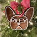 French Bulldog Ornament Personalized, Frenchie Hanging Wooden Stocking ...