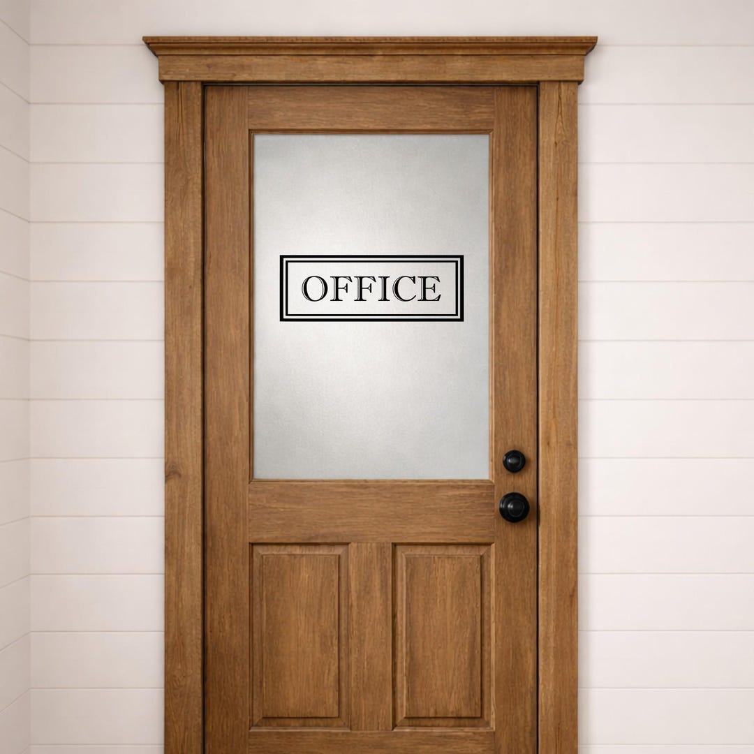 Office Door Decal Rectangle Border, Sticker for Glass, Vinyl Lettering ...