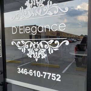 Business Name Decal for Storefront, Custom Graphic Vinyl Lettering ...