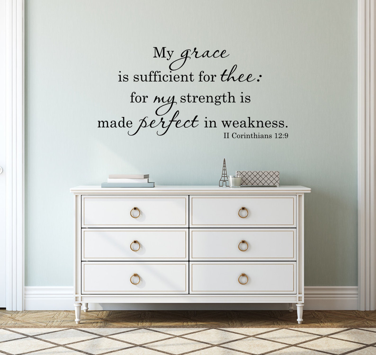 My Grace is Sufficient for Thee Bible Verse Decal 2 - Etsy