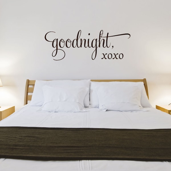 Goodnight Wall Decal - Etsy