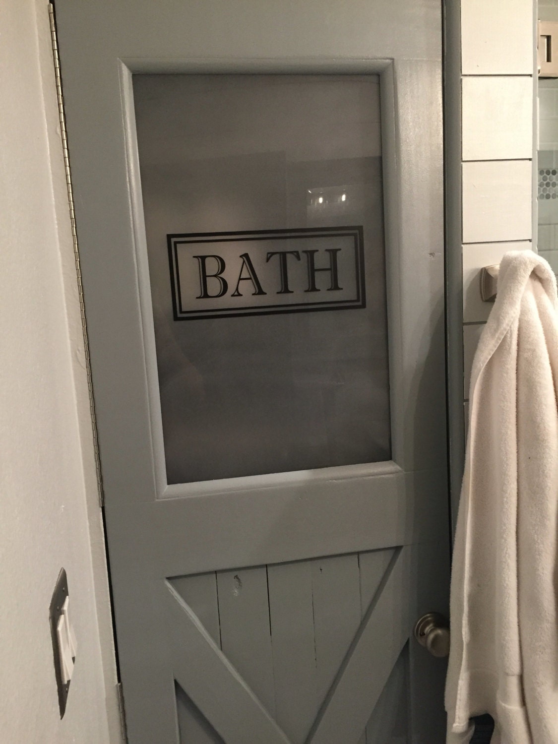 Bath Vinyl Decal Rectangle Border Bath Glass Door Sticker - Etsy