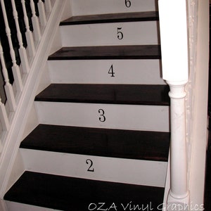 Vinyl Numbers for Stair Risers, Stairway Digit Stickers, Decorative ...