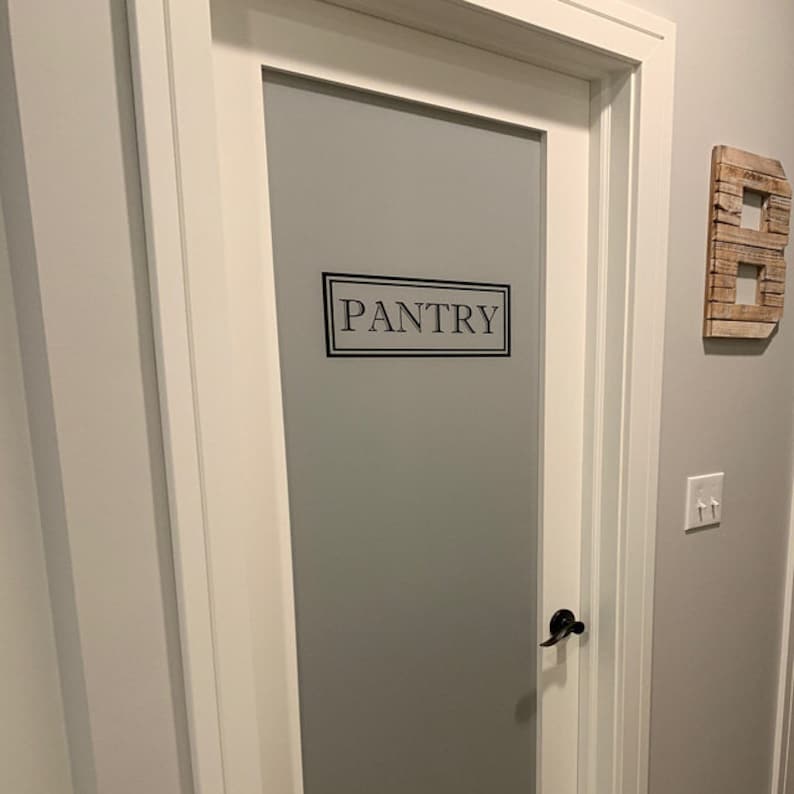 Pantry Door Decal Vinyl Sticker for Glass Pantry Door - Etsy