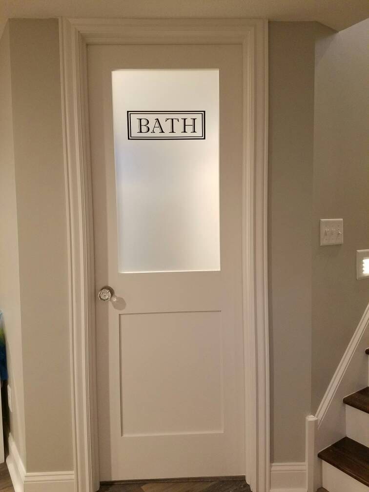 Bath Vinyl Decal Rectangle Border Bath Glass Door Sticker - Etsy