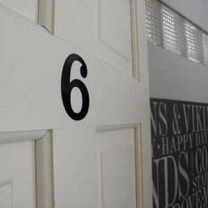 Vinyl Number Decal Labels for Organization, Set of 6 Single Number ...