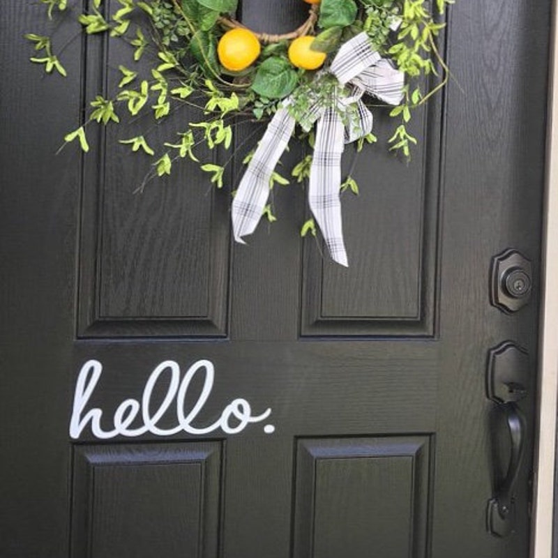 Hello Door Decal - Etsy