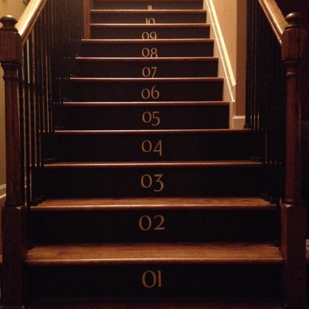 Vinyl Numbers for Stairway, Vinyl Lettering Stair Step Decals - Etsy